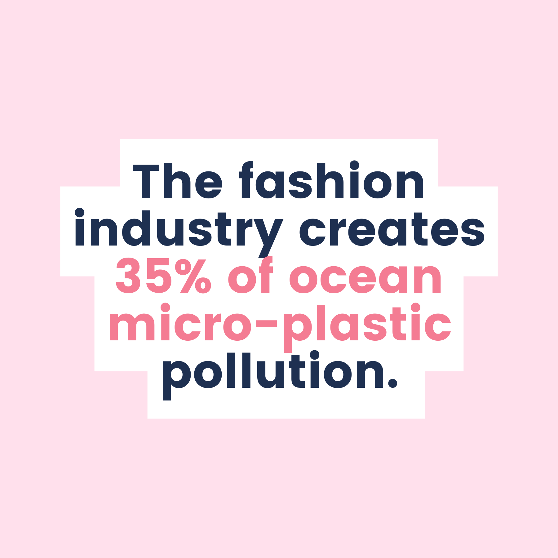35% of ocean micro-plastic pollution is created by the fashion and tex ...