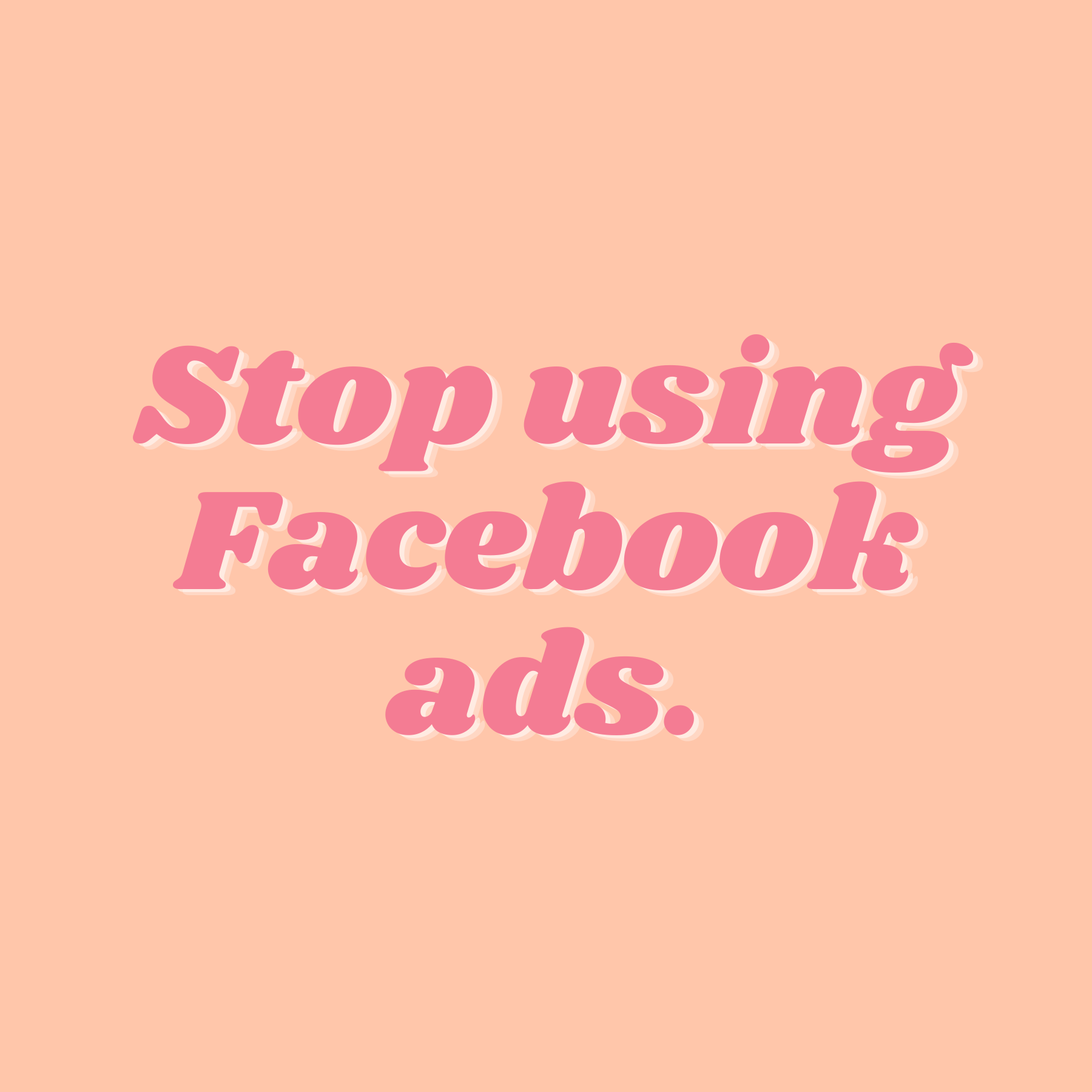 Don't use Facebook ads to grow your slow fashion brand. – THE FASHION ...